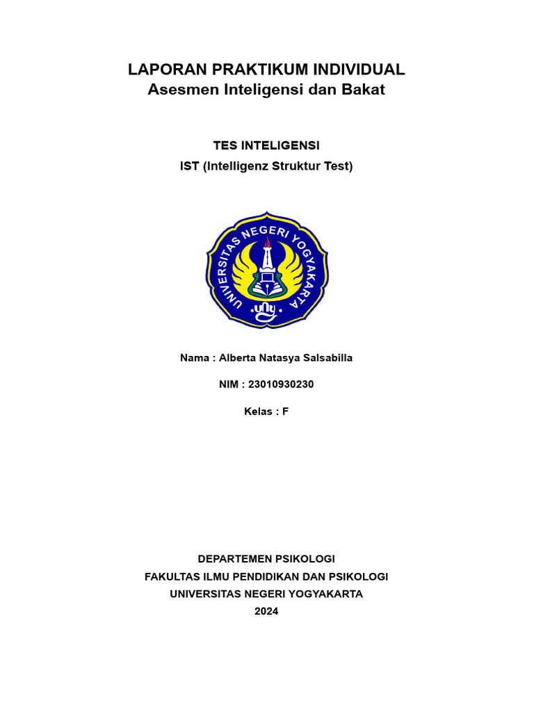 Sejarah dan Fungsi Tes IST di Indonesia | PDF