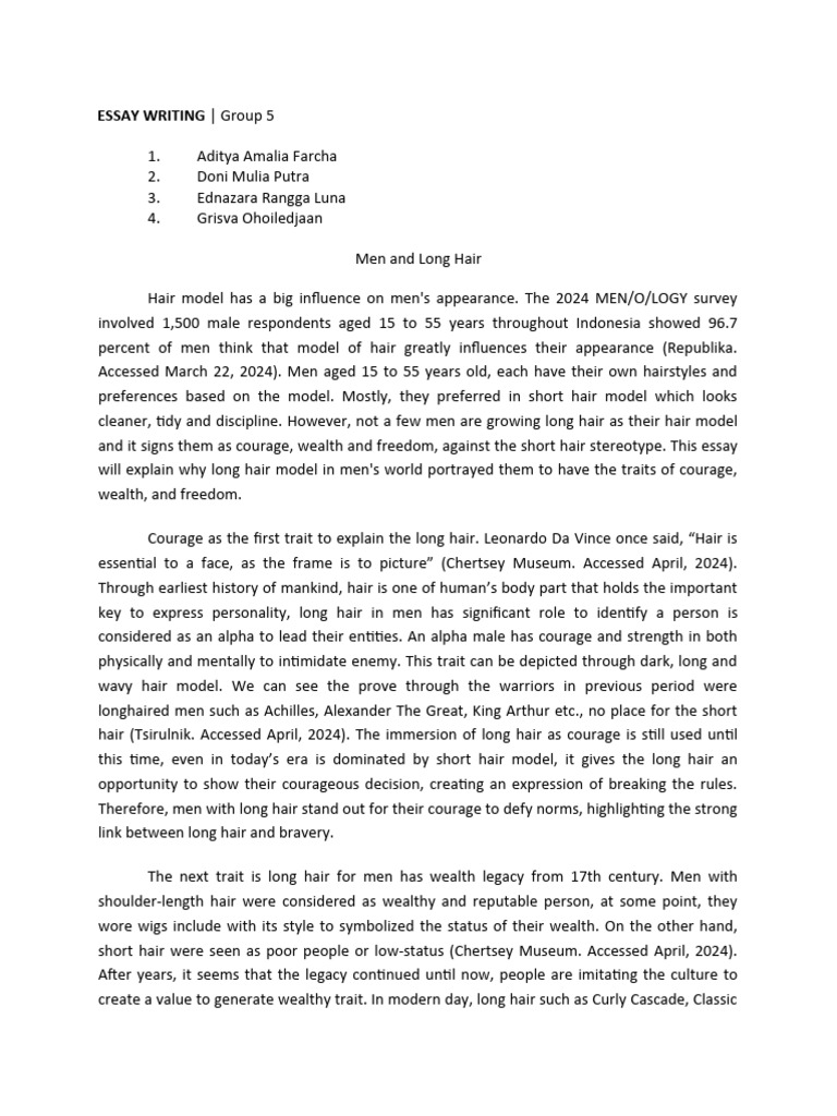 Men and Long Hair | PDF | Hair | Wig