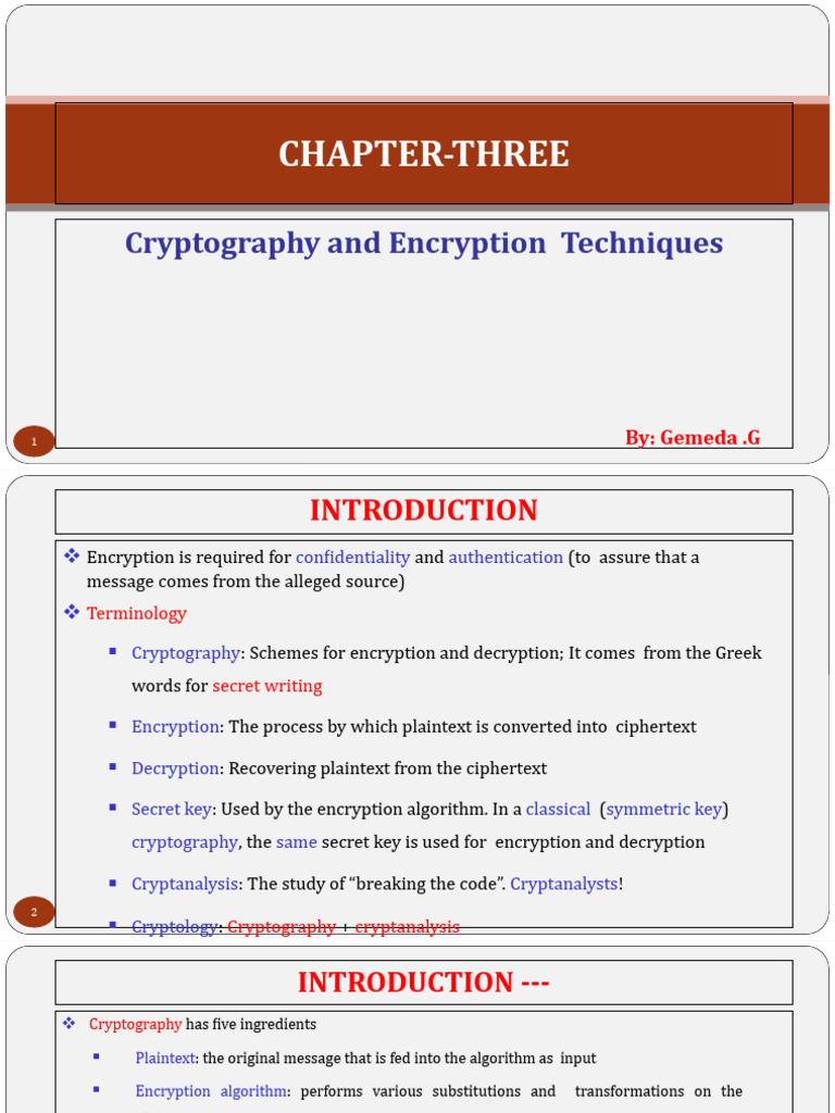 Chapter - 3 Cryptography and Encryption Techniques | PDF | Cryptography | Public Key Cryptography