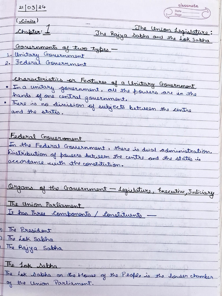 History - Civics Chapter 1 (Completed) | PDF