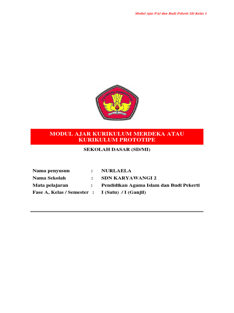 Modul Ajar Pabp Nurlaela Kelas 1 Semester 1 | PDF | Karier & Perkembangan