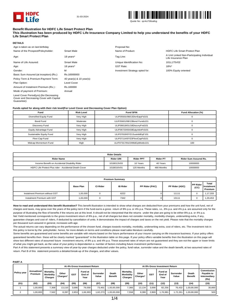 Illustration | PDF | Life Insurance | Insurance