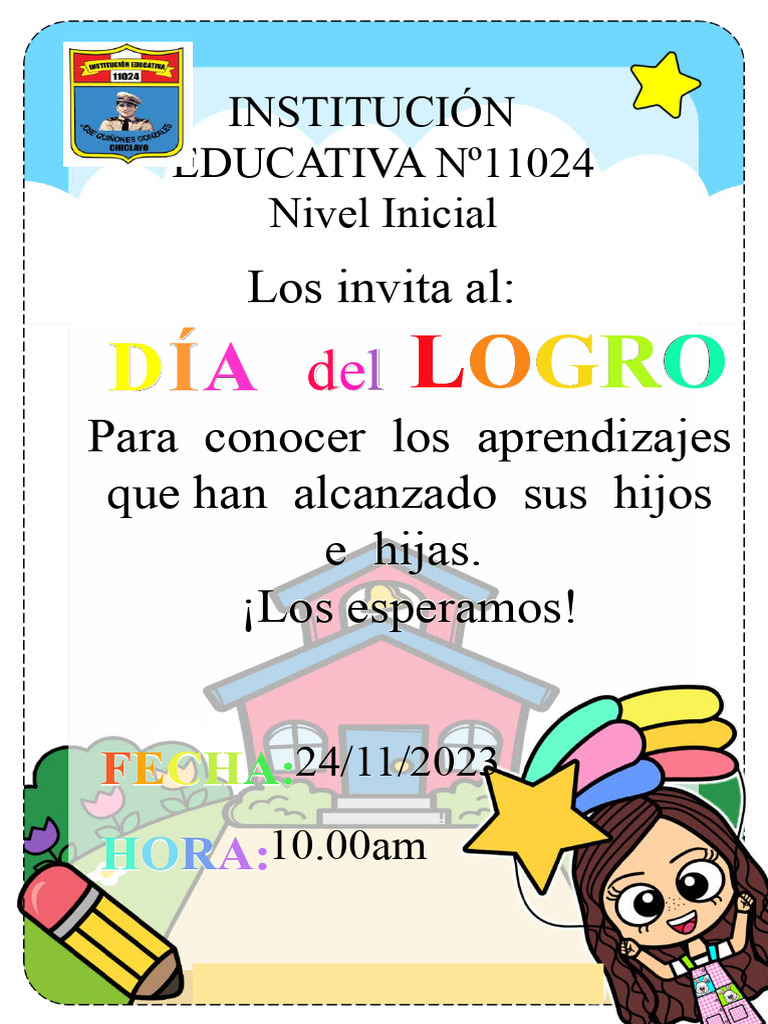 Invitación Día Del Logro | PDF