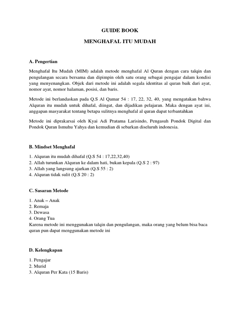 Guide Book Mim | PDF