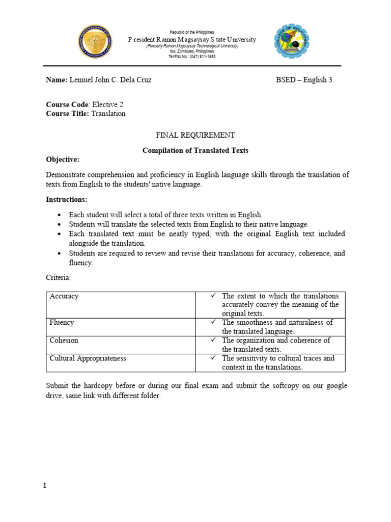 E2 Final Req | PDF | Linguistics