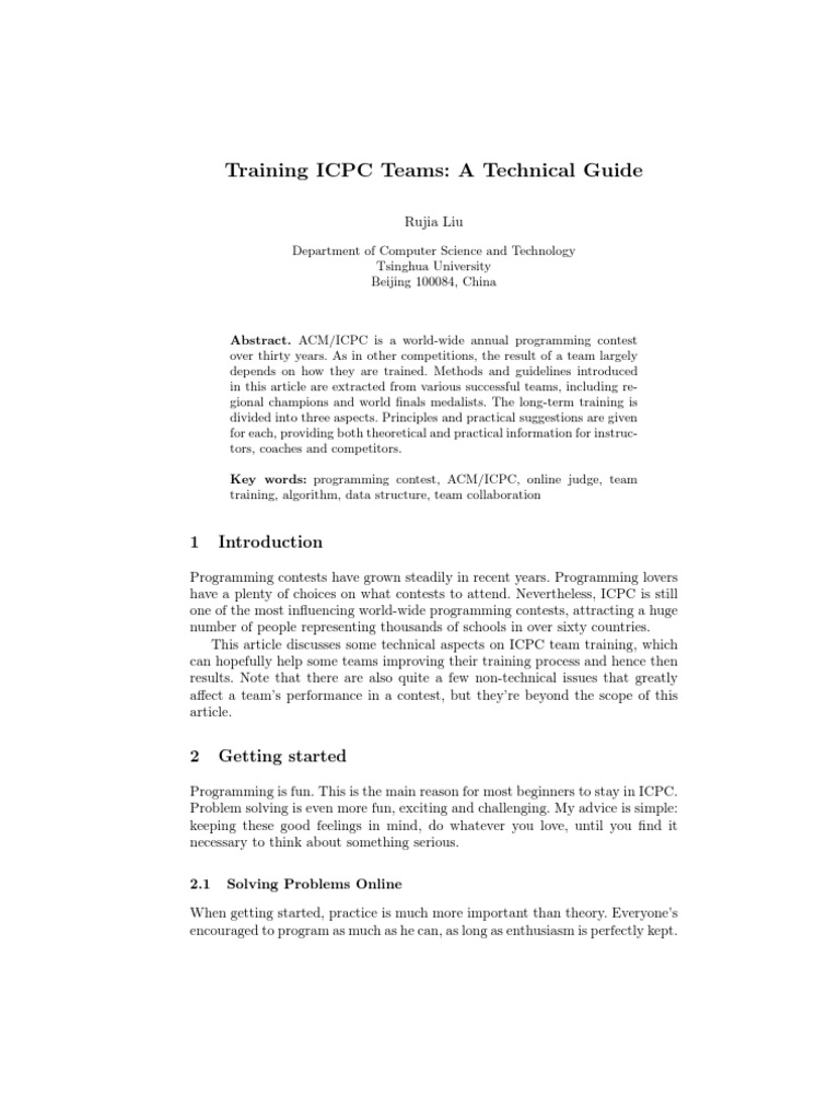 Training ICPC | PDF