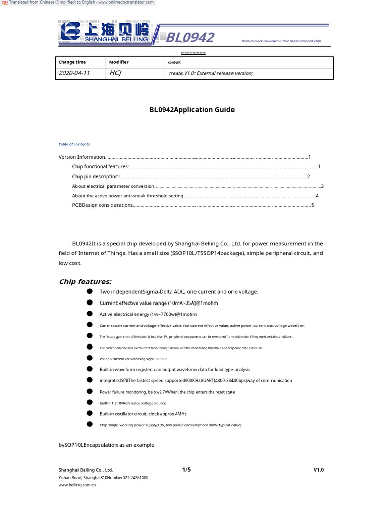 BL0942 Application Guide V1.0.zh-CN - en | PDF | Resistor | Voltage