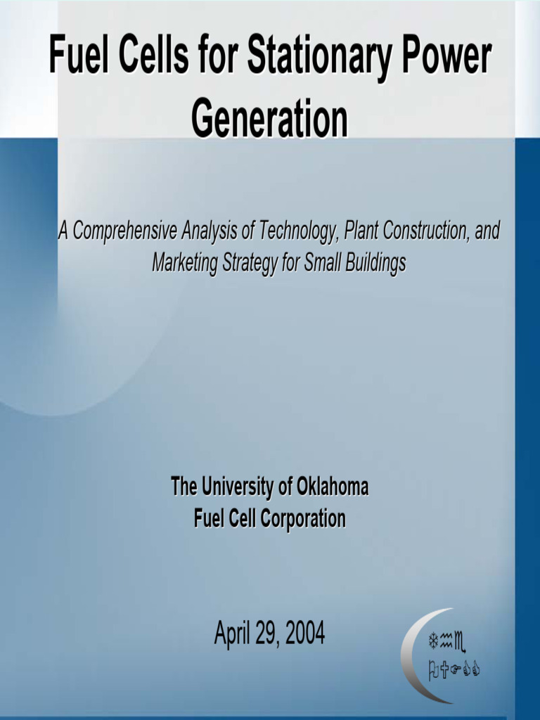 Fuel Cells for Stationary Power Generation | PDF | Sustainable ...