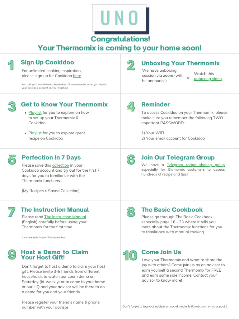 UNO Customer Welcome Card | PDF | Recipe | Cookbooks