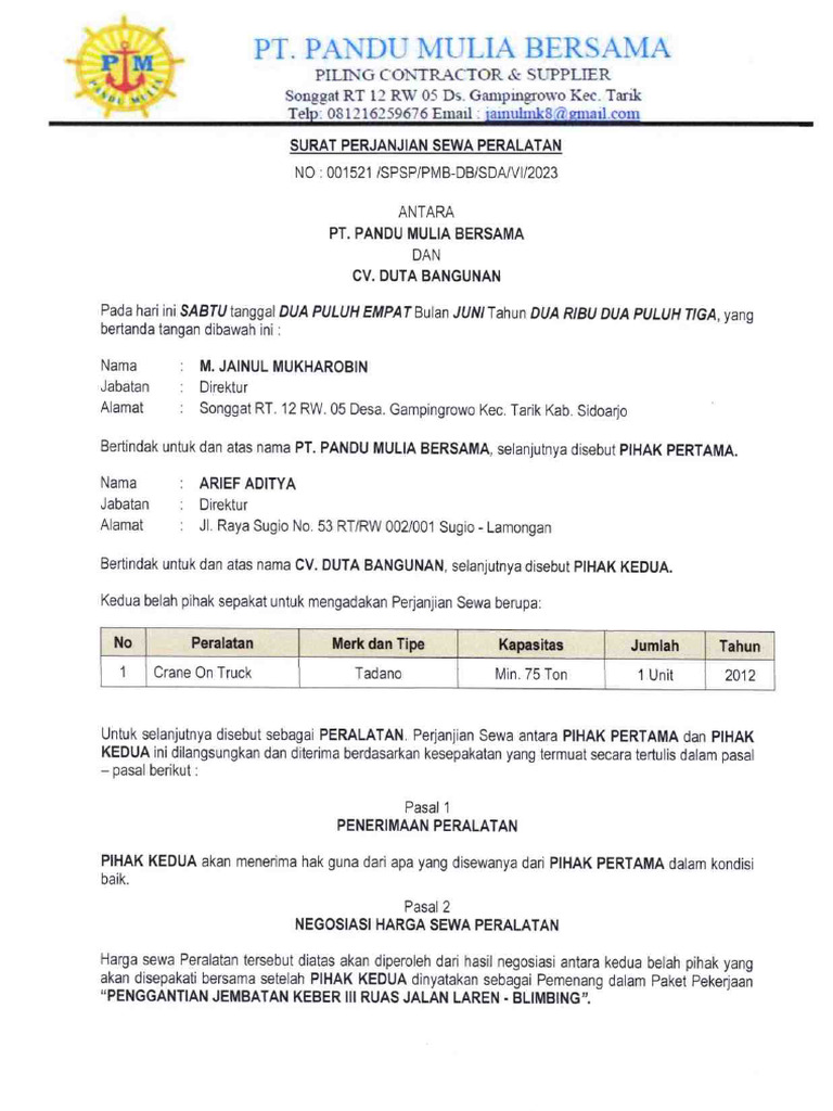 1 SPSP Pt. PMB Duta Bangunan | PDF