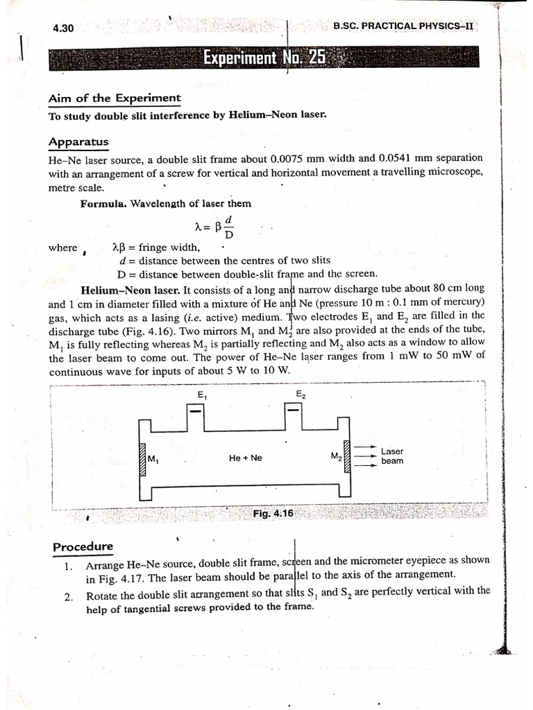 Double Slit Laser | PDF
