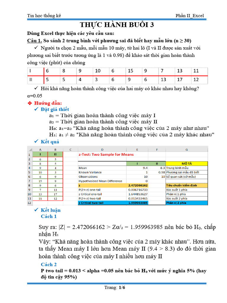 TH03 Kiemdinh1 EXCEL | PDF