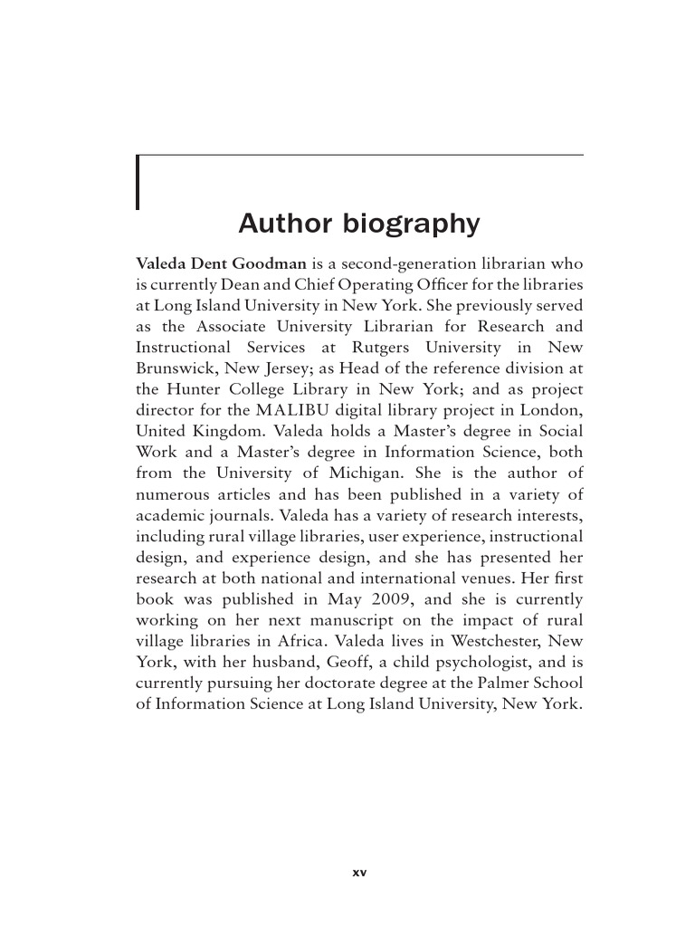 Author Biography - 2011 - Qualitative Research and The Modern Library | PDF