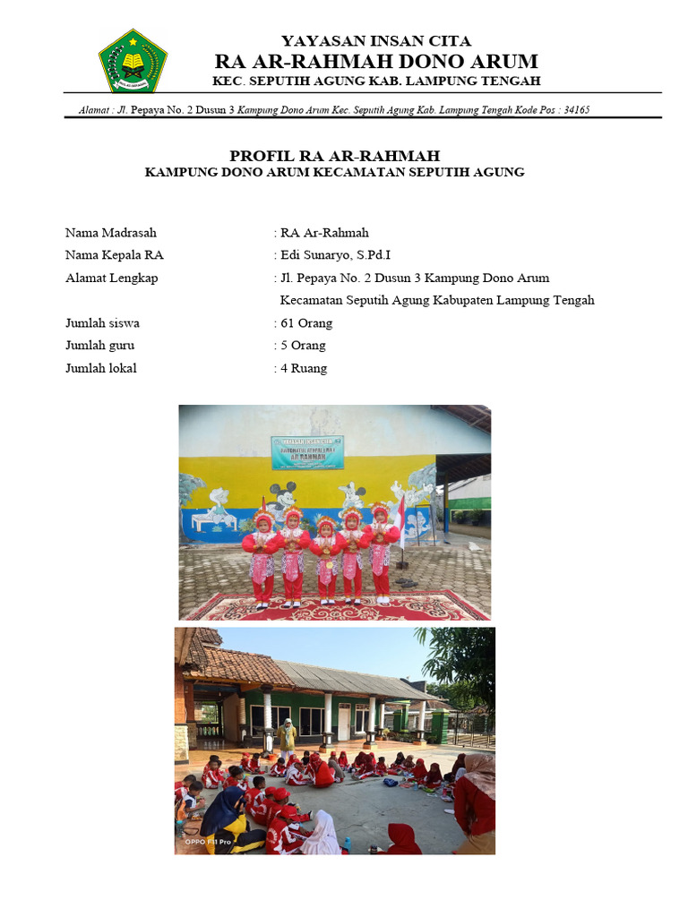 PROFIL RA AR-RAHMAH | PDF