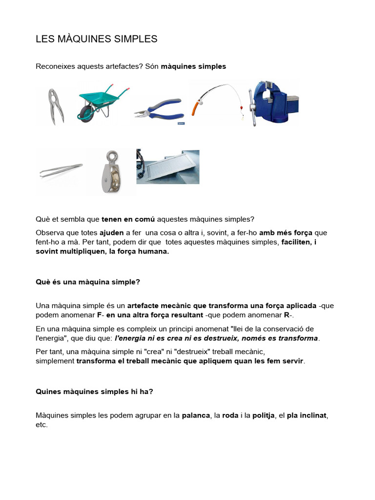 Maquines Simples | PDF