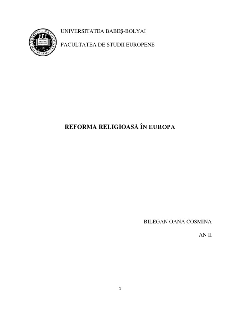 Reforma Religioasa in Europa | PDF
