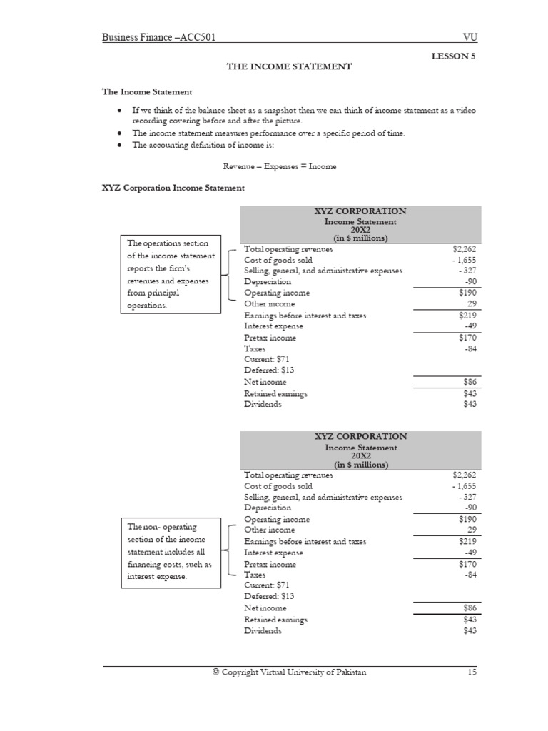 Lesson 5 | PDF | Income Statement | Expense