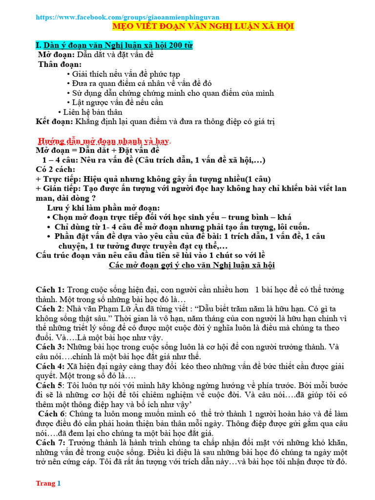 Meo Hay Viet Doan Van Nghi Luan Xa Hoi | PDF