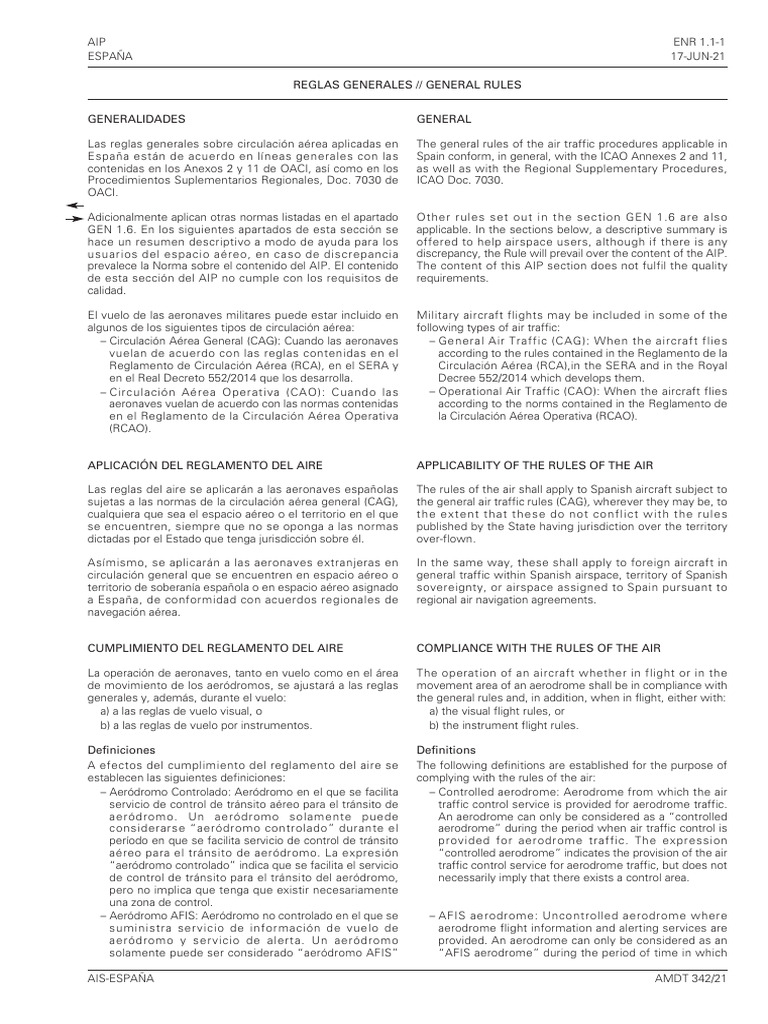 LE ENR 1 1 en | PDF | Aviación Civil | Aviación