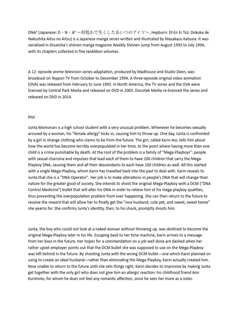 DNA2 | PDF | Japanese Animation Studios | Anime Companies
