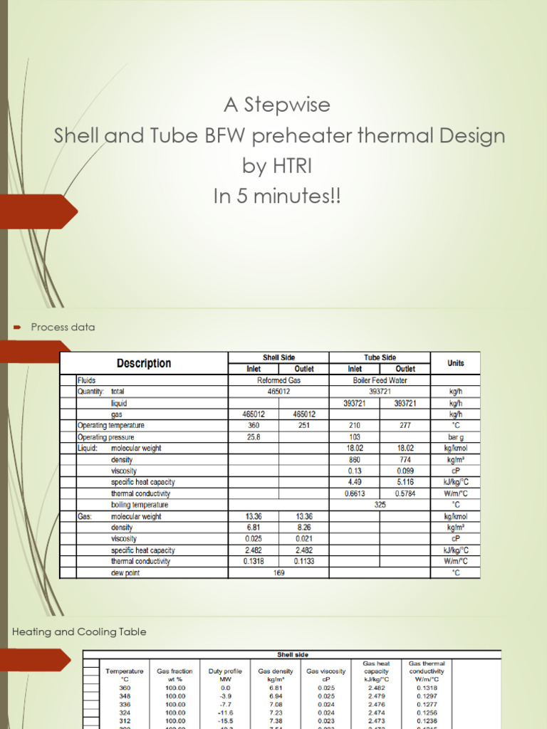 Thermal Design Using HTRI | PDF | Pipe (Fluid Conveyance) | Heat Exchanger
