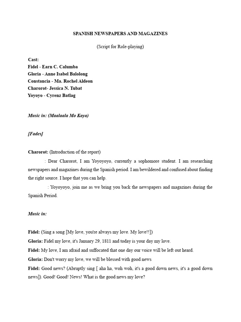 Spanish Newspapers and Magazines Script | PDF | Philippines
