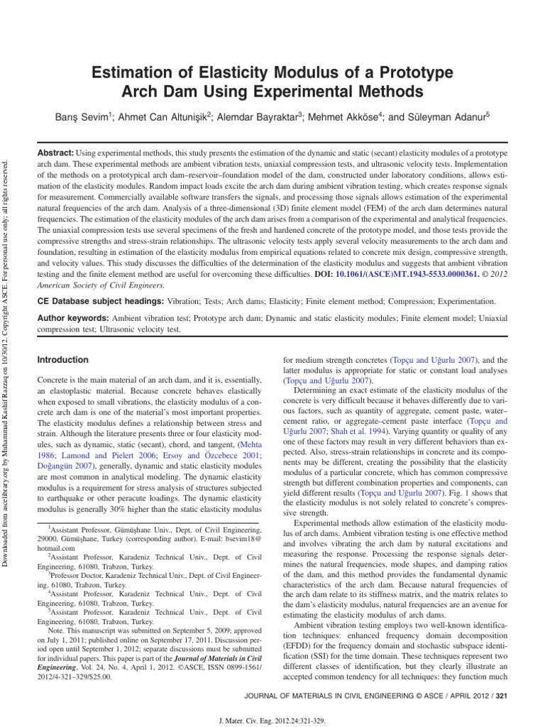 (ASCE) MT 1943-5533apr2 | PDF | Elasticity (Physics) | Stress–Strain Analysis