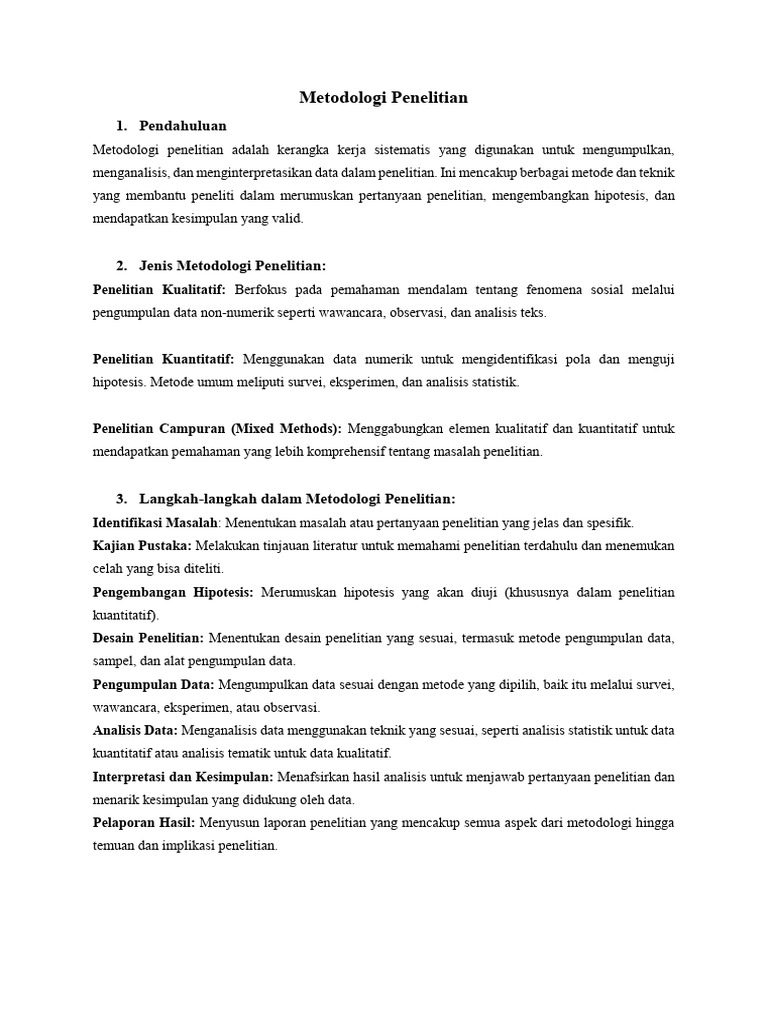 Metodologi Penelitian | PDF | Karier & Perkembangan | Seni