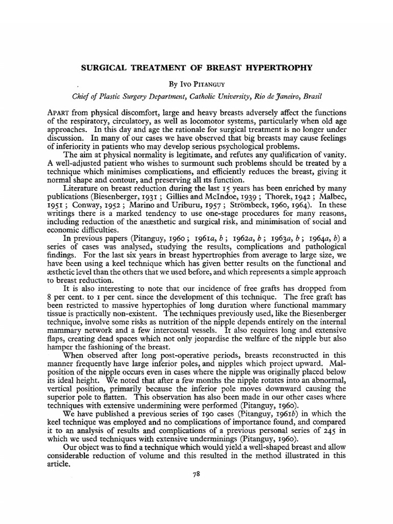 Pitanguy 1967 | PDF | Breast | Surgery