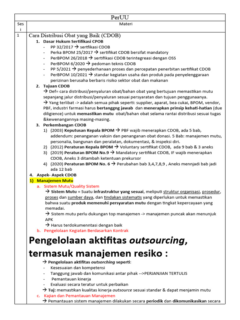 Panduan Sertifikasi CDOB dan Aspek Utamanya | PDF | Bisnis ...