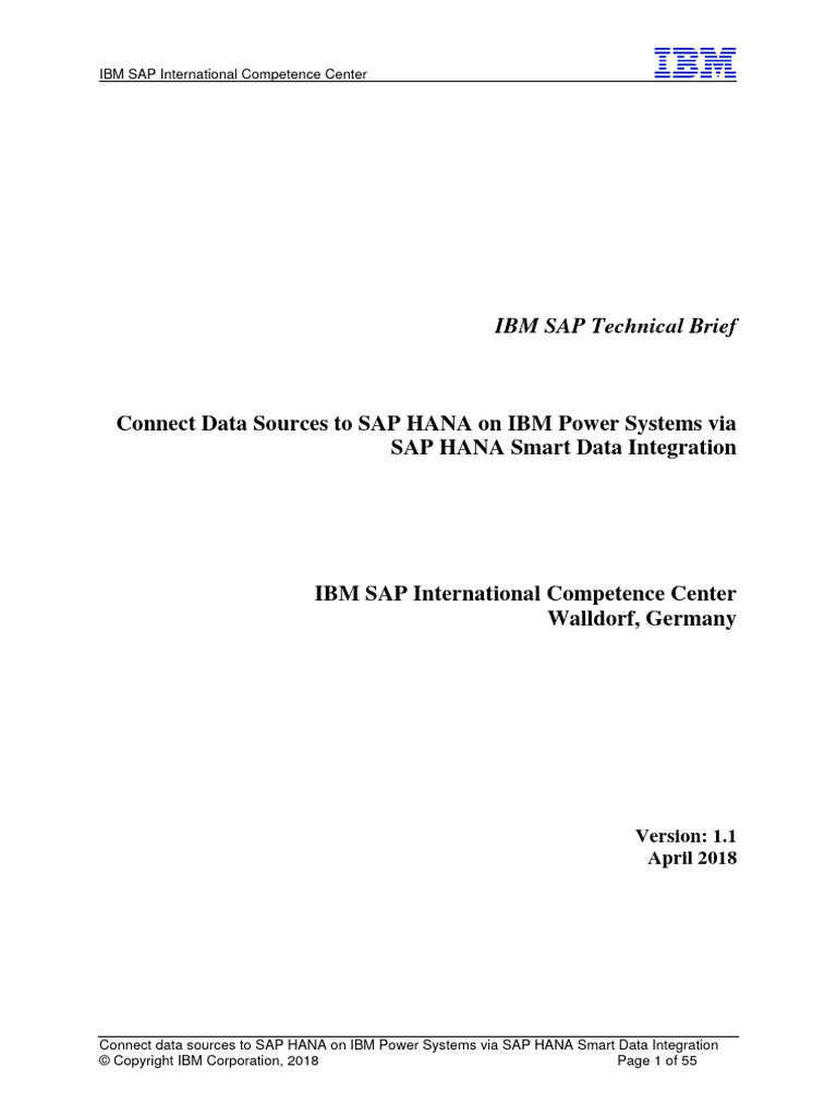 SAP HANA SDI On Power v1.1 | PDF | Databases | Ibm Db2
