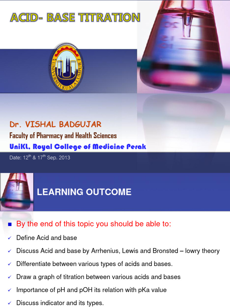 Acid - Base Titration | PDF | Acid | Acid Dissociation Constant