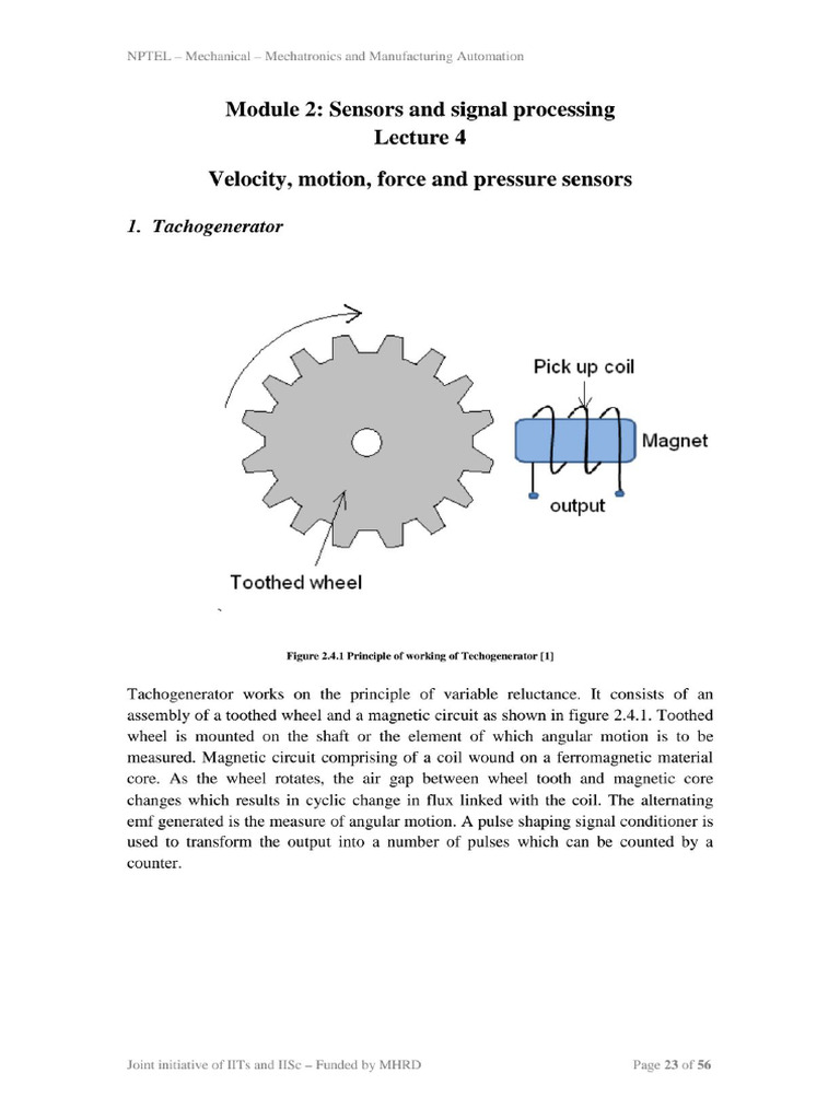 Sensors and Transducer (NPTEL) - 2 | PDF
