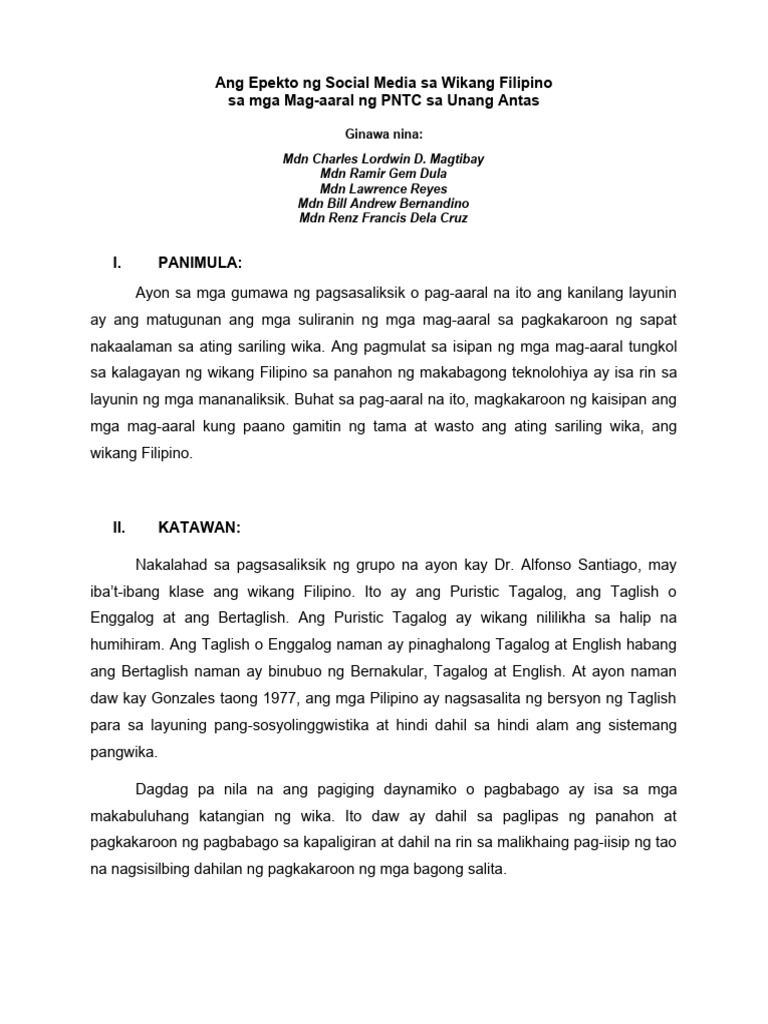 Ang-Epekto-ng-Social-Media-sa-Wikang-Filipino-sa-mga-Mag | PDF Ang-Epekto-ng-Social-Media-sa-Wikang-Filipino-sa-mga-Mag | PDF