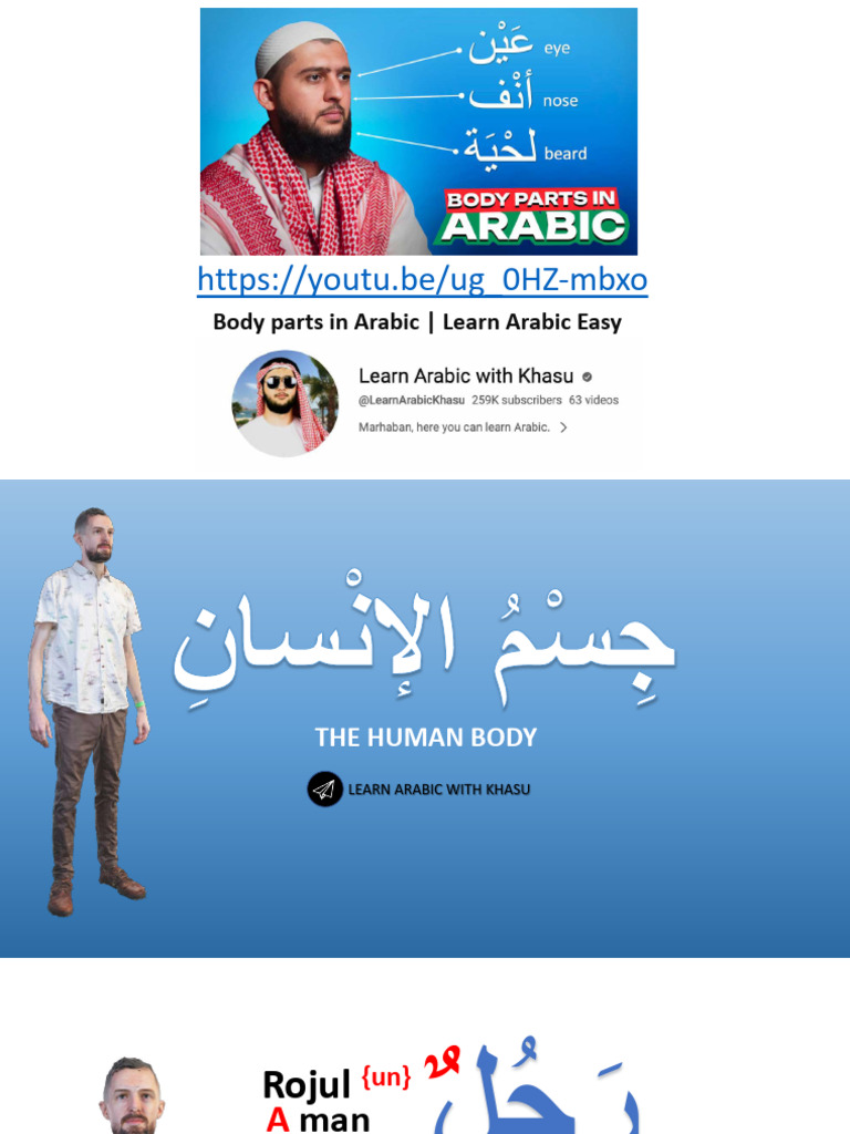 Body Parts in Arabic | PDF