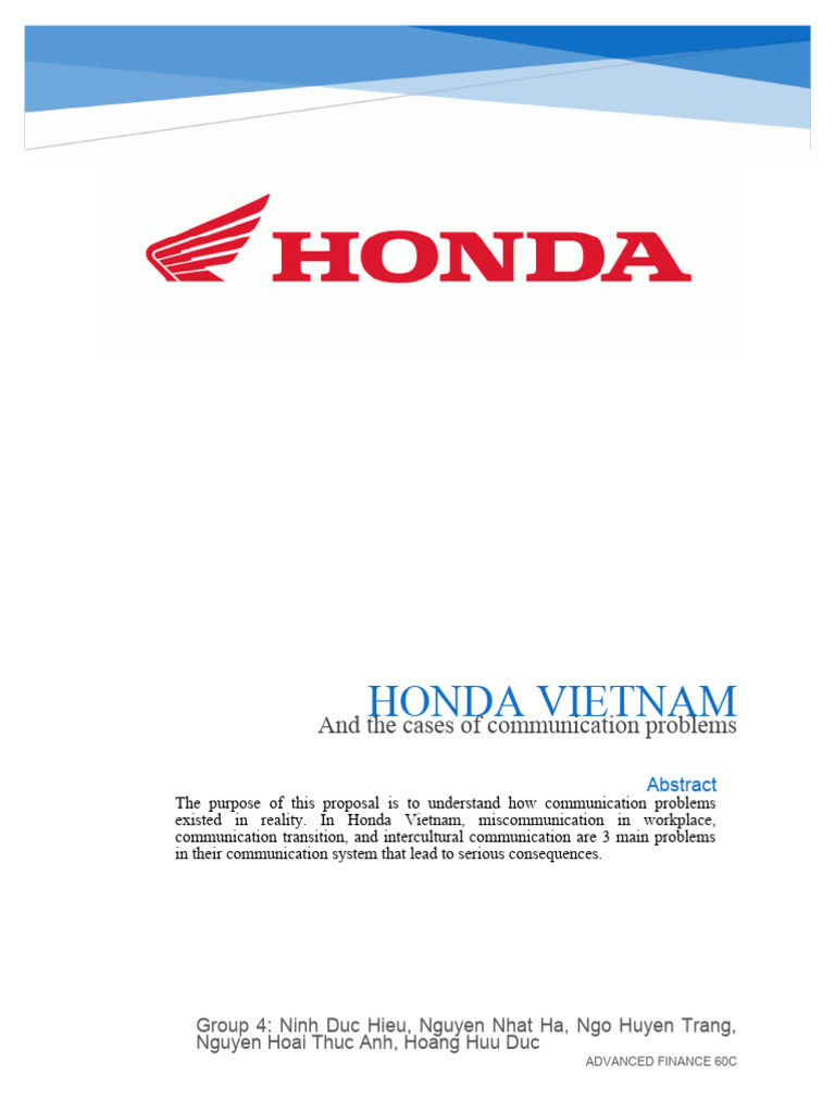 Group 4 Honda | PDF | Motorcycle | Communication