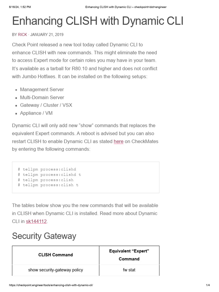 Enhancing CLISH With Dynamic CLI | PDF | Information Technology | Software Engineering
