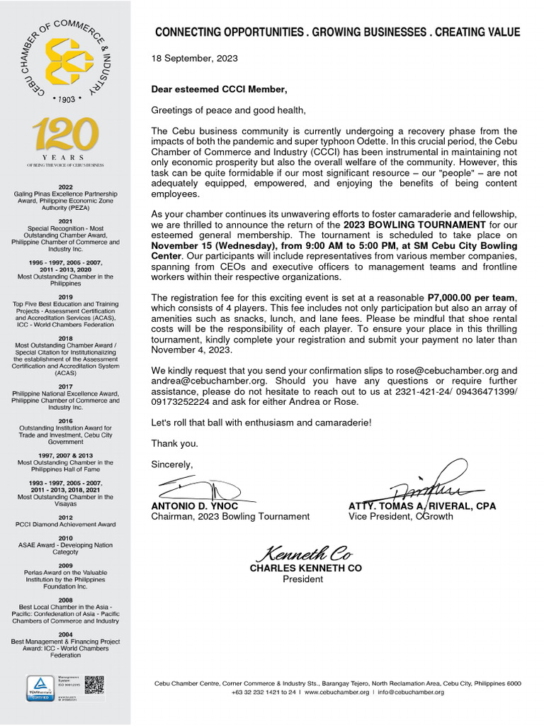 2023 September 07 Bowling Tournament Invitation v3 | PDF | Economies