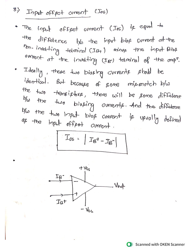 Input Offset Current & Thermal Drift | PDF