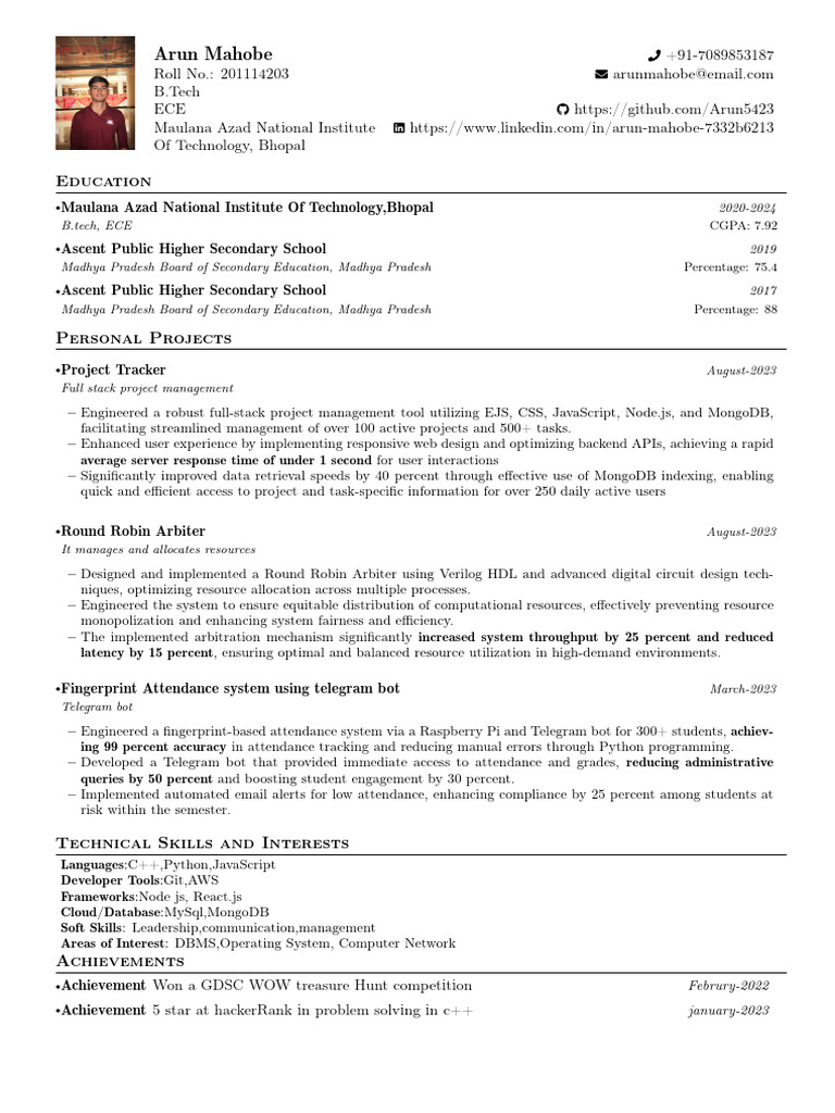 AltaCV Template | Download Free PDF | Databases | Mongo Db