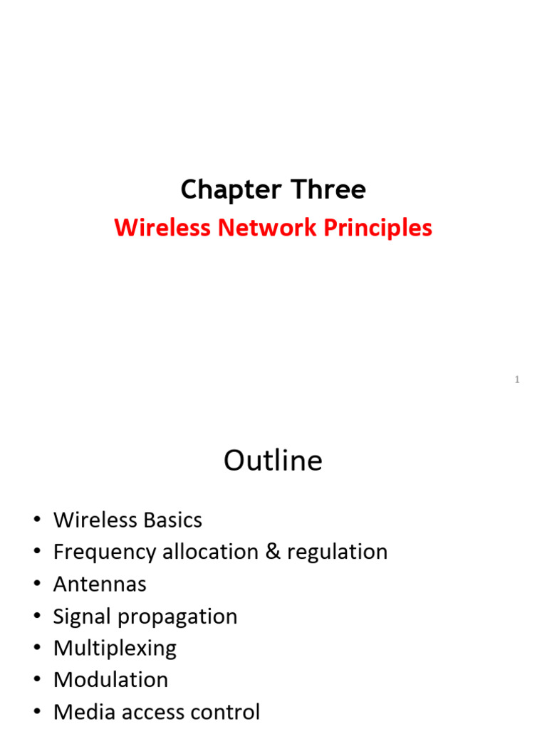 WCMC Chapter 3 - Wireless Network Principles | PDF | Antenna (Radio ...