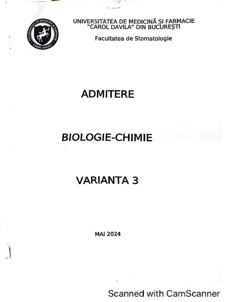 Simulare-2024-Dentara | PDF