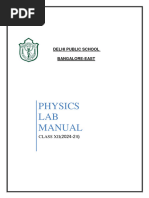Class XII List of Physics Practical | PDF