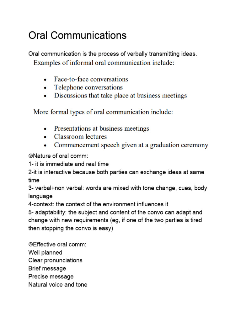 Essentials of Effective Oral Communication | PDF | Communication ...