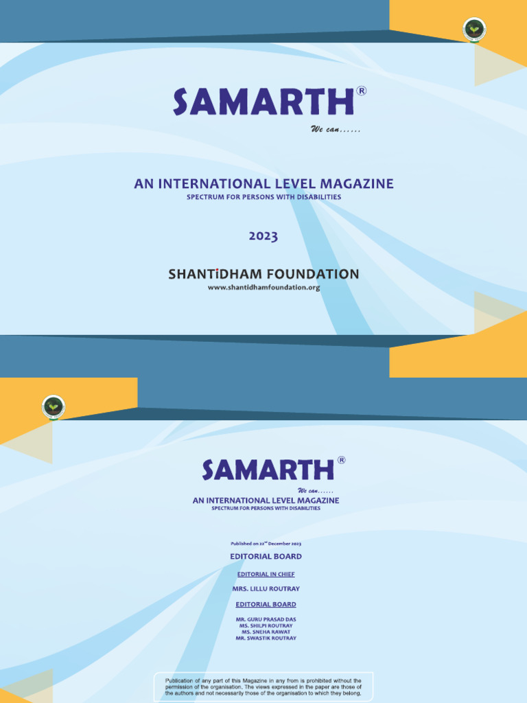 Samarth Book | PDF | Physical Therapy | Disability