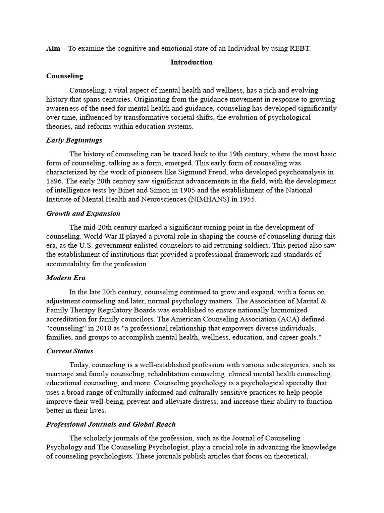 Rebt File Final | PDF | Psychotherapy | Rational Emotive Behavior Therapy