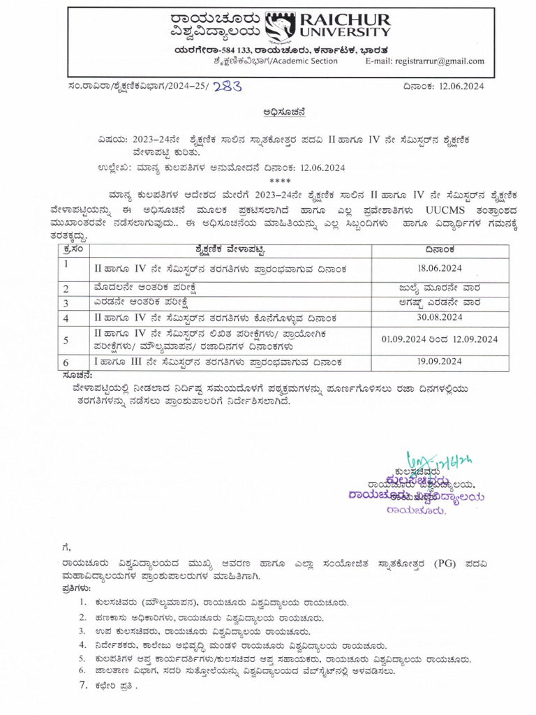 2023-24 PG II & IV Sem Calender of Events | PDF 2023-24 PG II & IV Sem Calender of Events | PDF