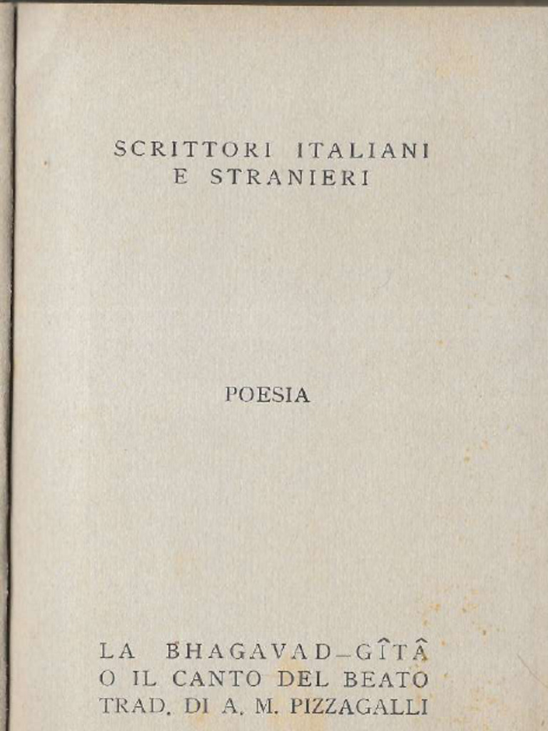 Bhagavadgita Pizzagalli | PDF