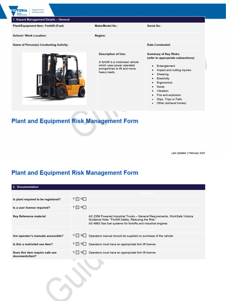 Forklift Safety & Risk Management | PDF | Forklift | Risk