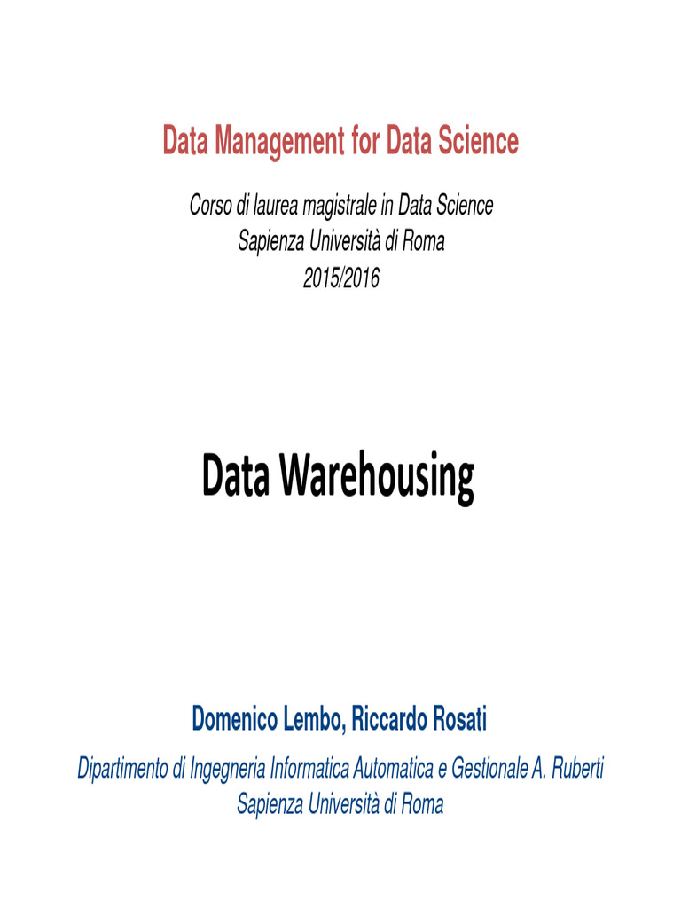Data Warehousing | Download Free PDF | Data Warehouse | Information Retrieval